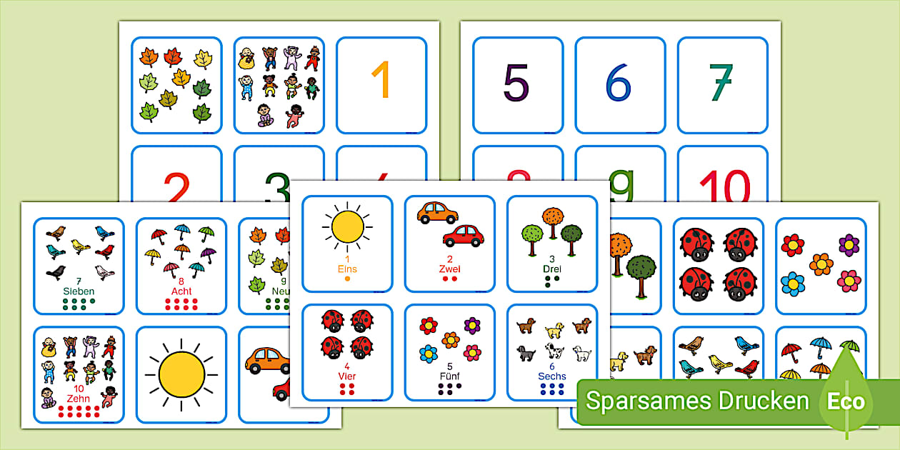 meine ersten Zahlen und Mengen - Bildkarten zum Zählen lernen