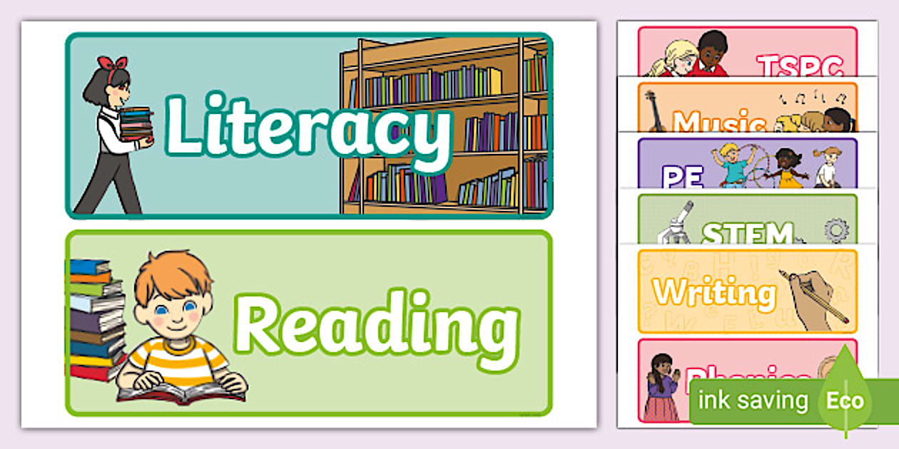 Northern Ireland Curriculum Subject Display Signs - Twinkl