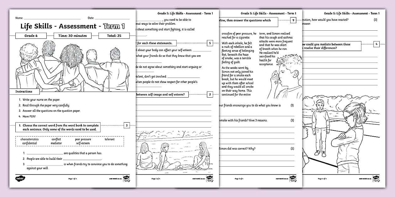 Grade 6 Life Skills Term 1 Test | Intermediate Phase