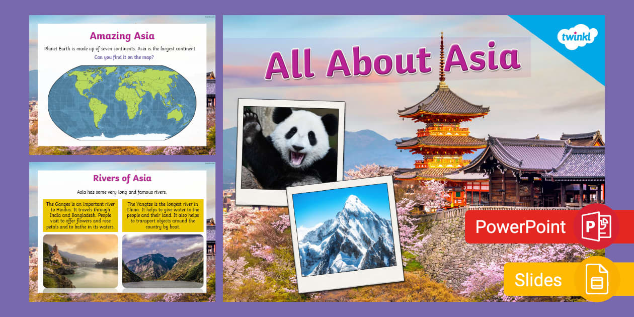 All About Asia PowerPoint & Google Slides for 3rd-5th Grade