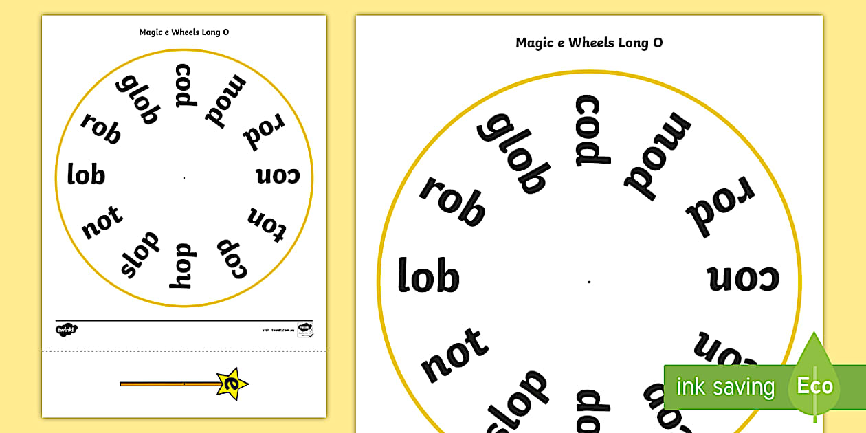 SA Magic e Wand Wheels Long O Activity (teacher made)