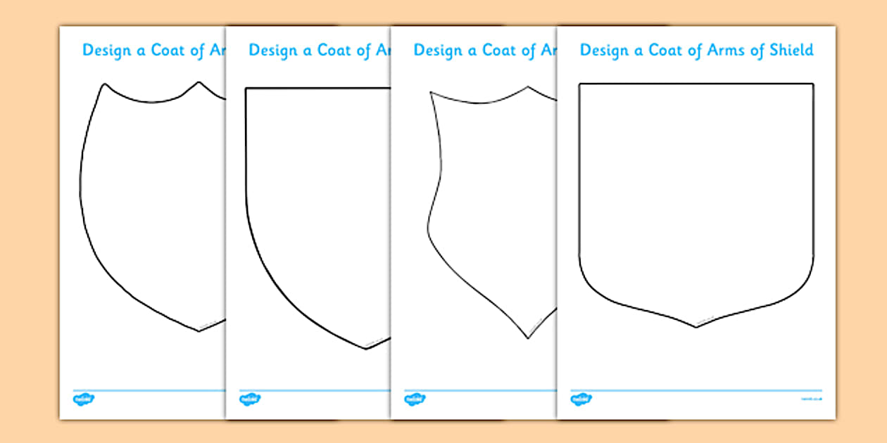 Large Shield Templates | Coat of Arms Design Activity