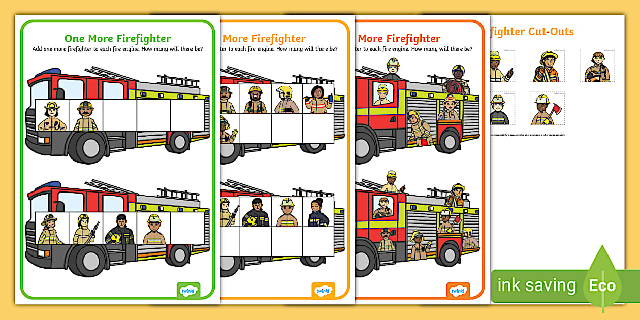 👉 One More Firefighter Activity | Twinkl (teacher made)