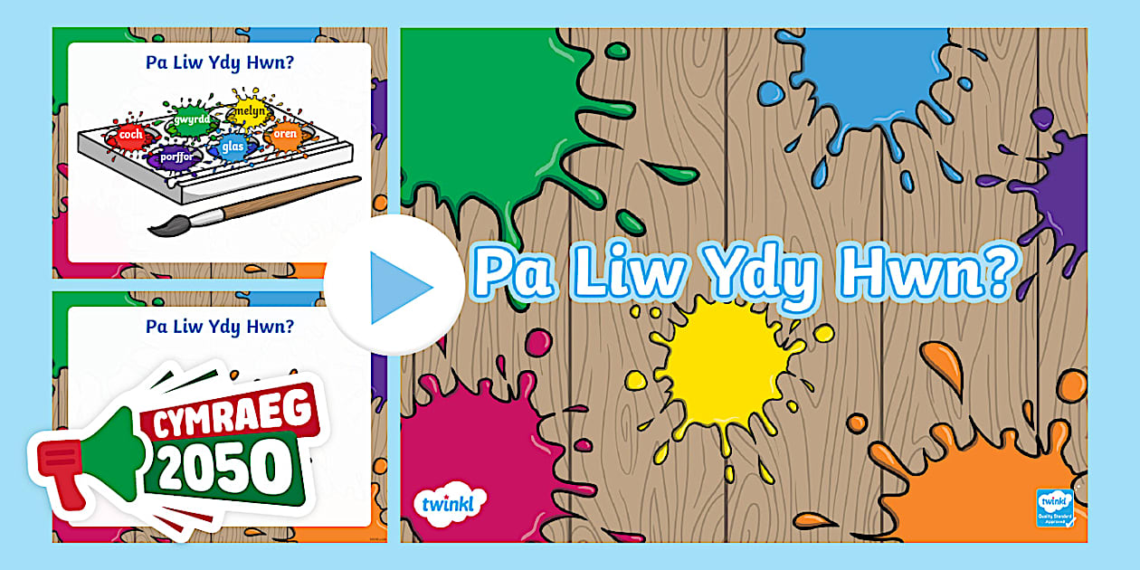 What Colour Is This? Welsh Colours PowerPoint (teacher made)