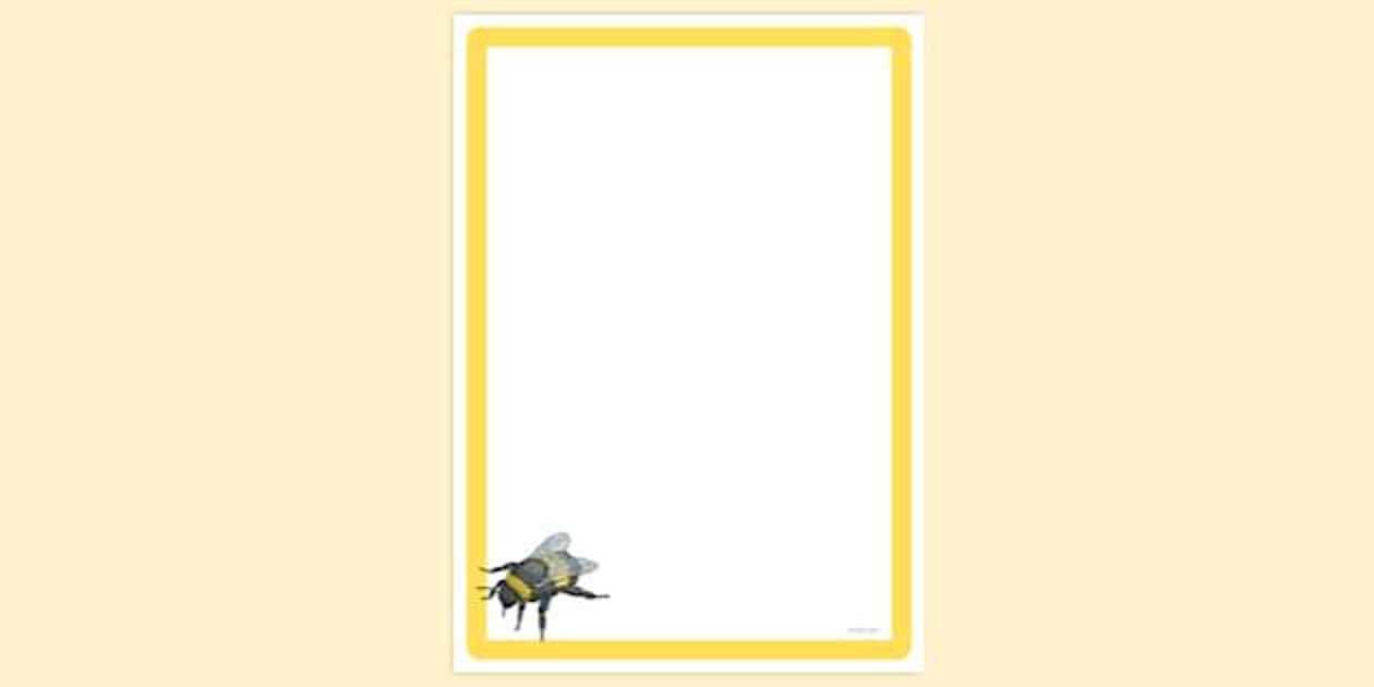 Bumblebee Page Border | Page Borders | Twinkl (Teacher-Made)