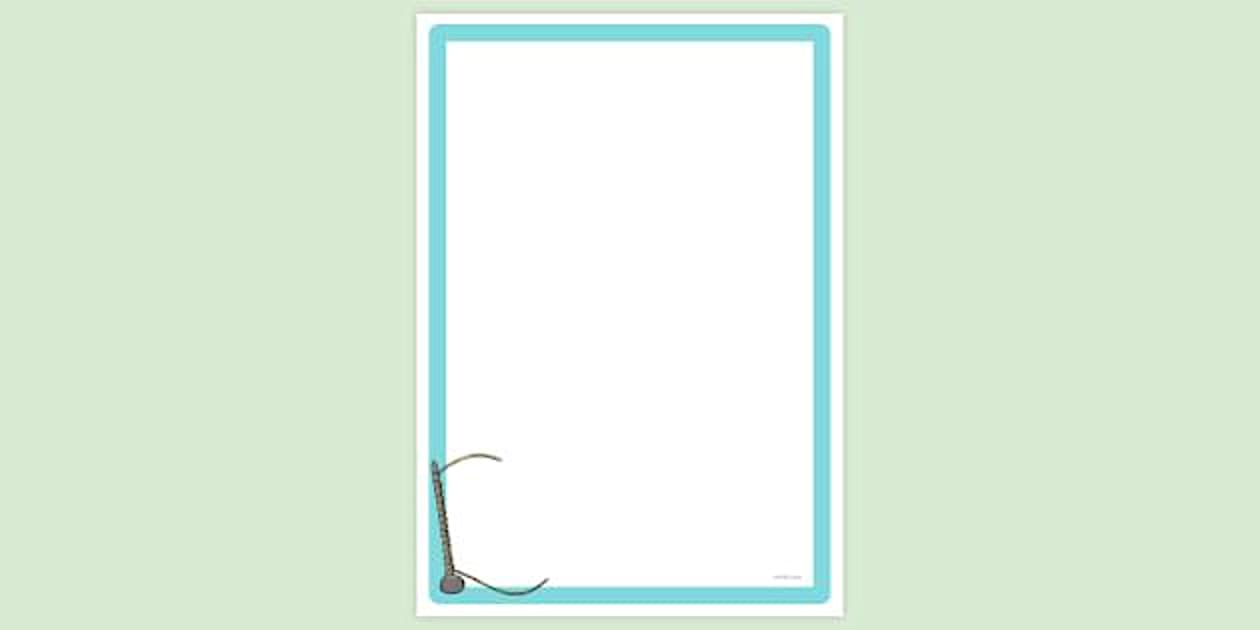 Simple Blank Nail Wrapped in Wire Page Border | Twinkl
