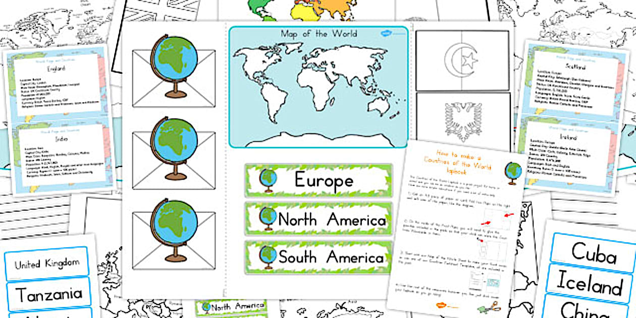 Countries of the World Lapbook Creation Pack (teacher made)