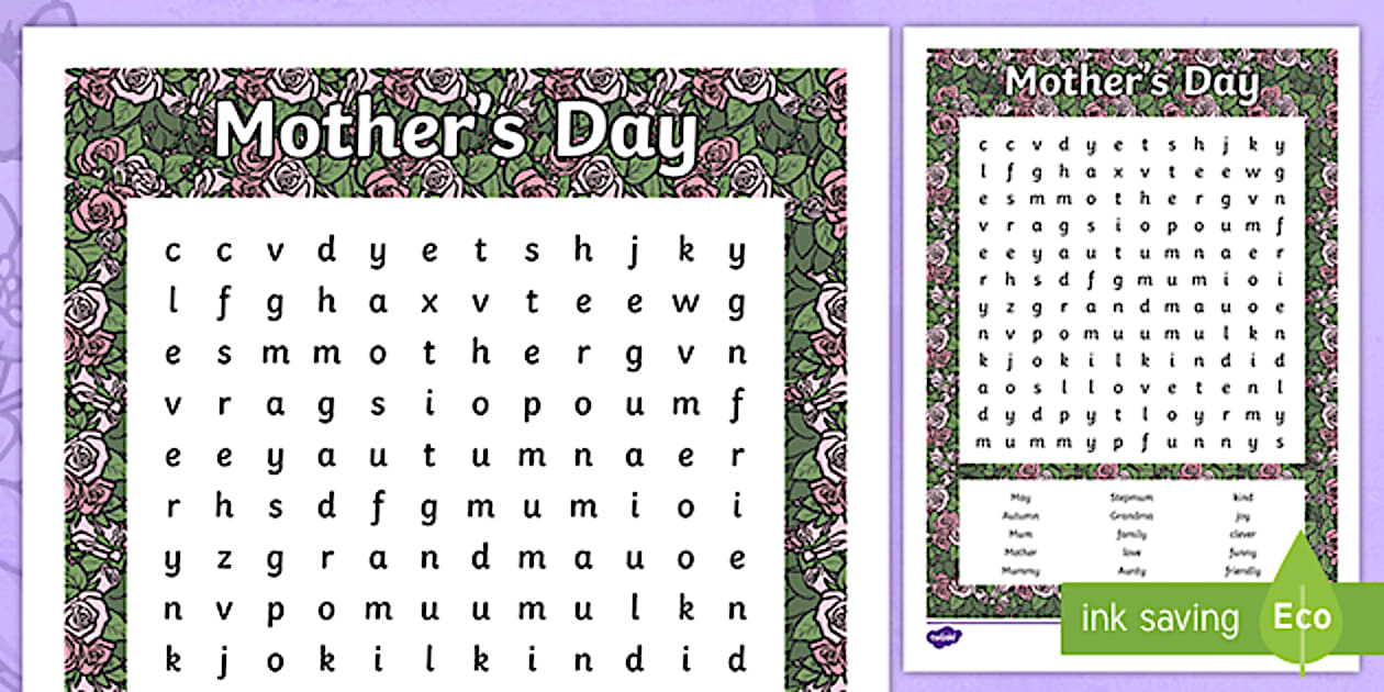 Mother’s Day word search | Twinkl (teacher made) - Twinkl