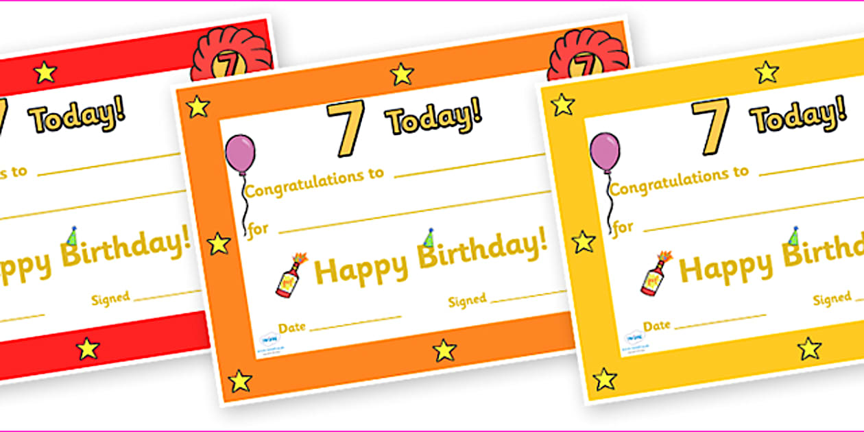 👉 Editable Birthday Certificates (Age 3) (teacher made)
