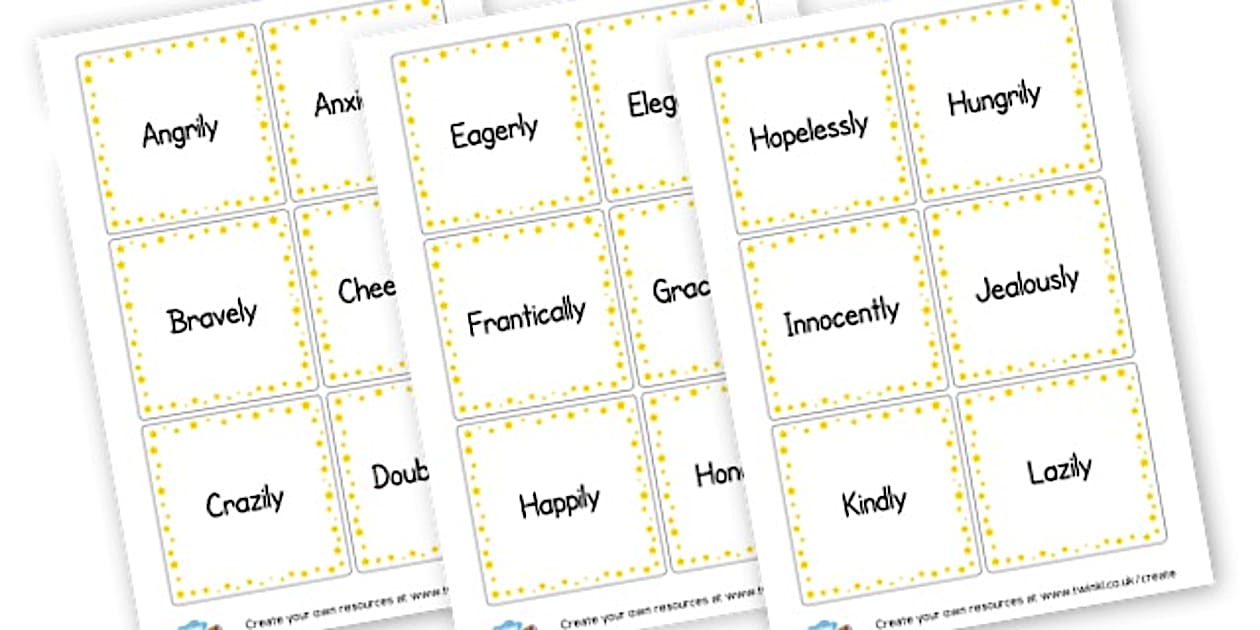 Adverb Cards (teacher made) - Twinkl