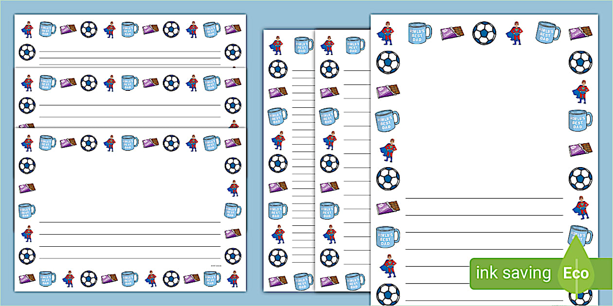 Father's Day Page Border Images (teacher made) - Twinkl