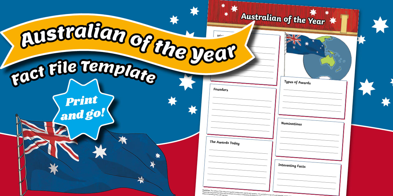 Australian of the Year Fact File Template