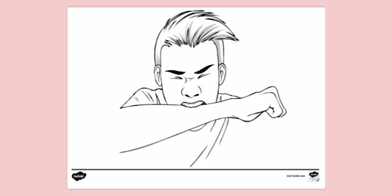 Biting Arm Colouring Sheet | Colouring Sheets - Twinkl