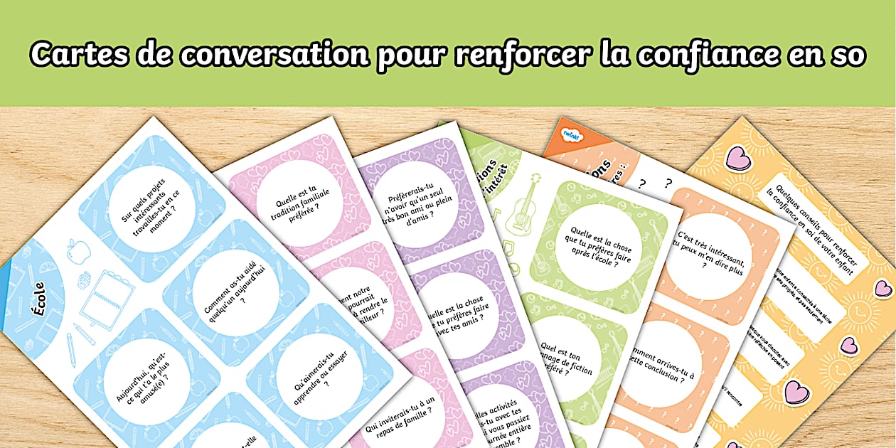 Cartes de conversation pour renforcer la confiance en soi