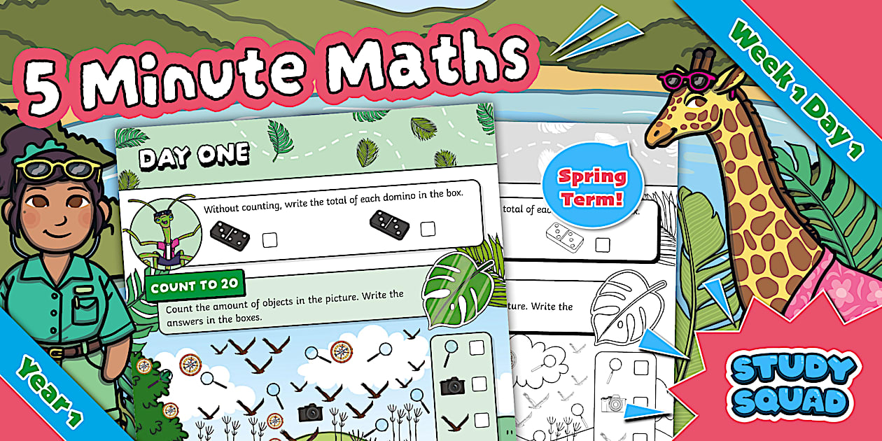 👉 Study Squad 5 Minute Maths - Year 1 Spring - Week 1 Day 1
