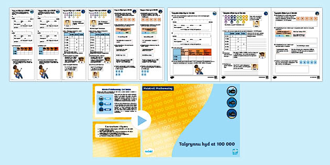 Meistroli Mathemateg: Talgrynnu Rhifau hyd at 100 000