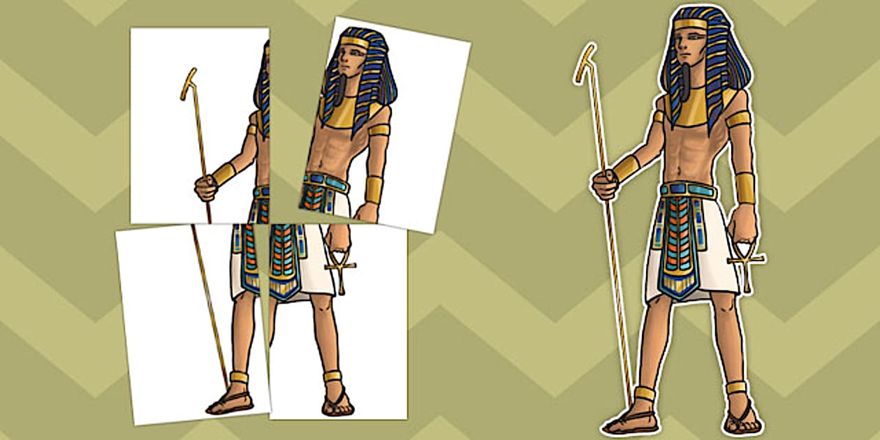 Ancient Egyptian Pharaoh Large Display Cut Out Pack - Twinkl