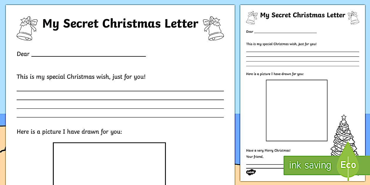 My Secret Christmas Letter (teacher made) - Twinkl