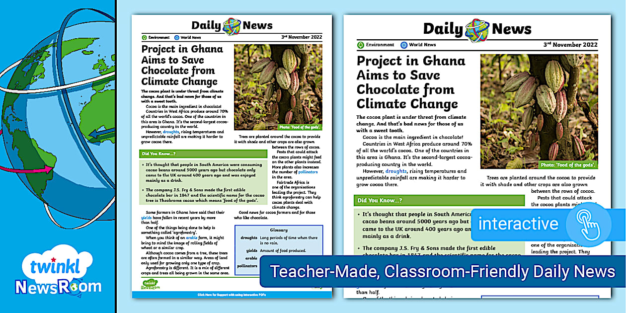 Chocolate Threatened by Climate Change - Daily News Story