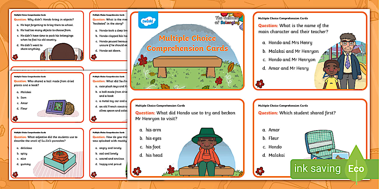 The Suitcase of Belonging Multiple Choice Comprehension