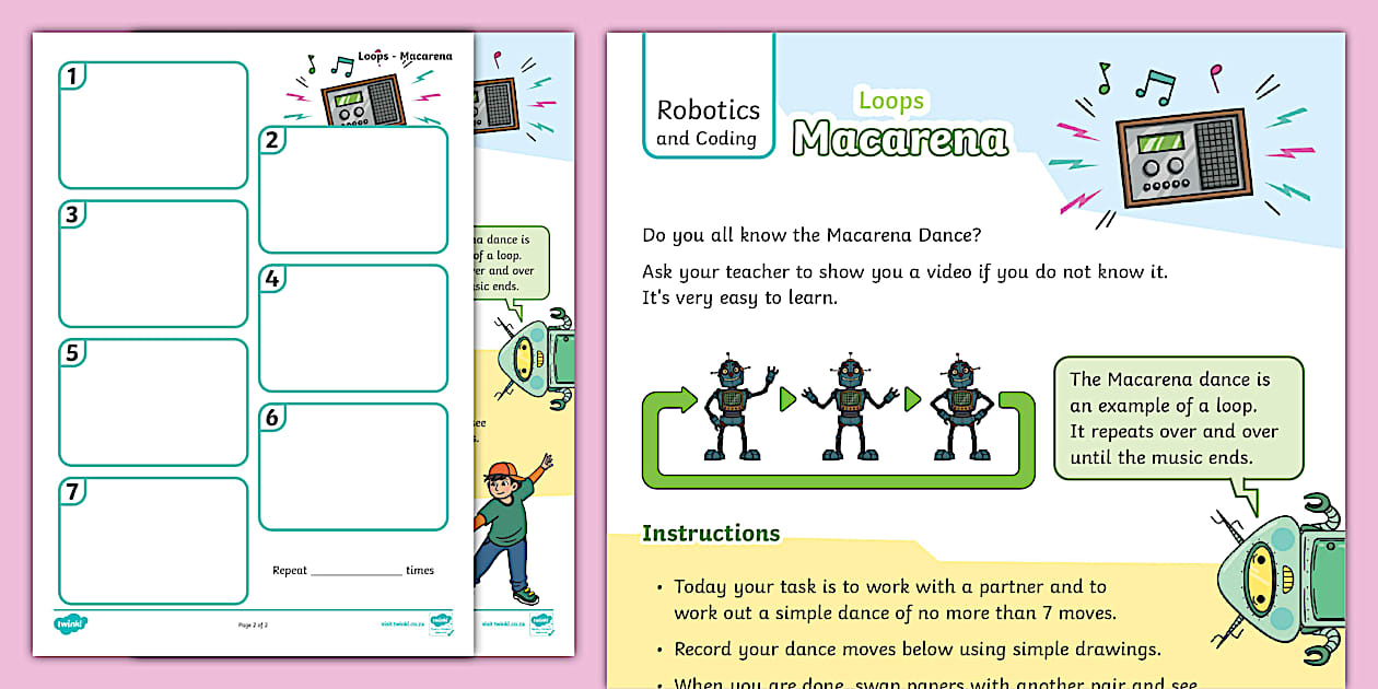 Robotics and Coding - Loops - Macarena (teacher made)