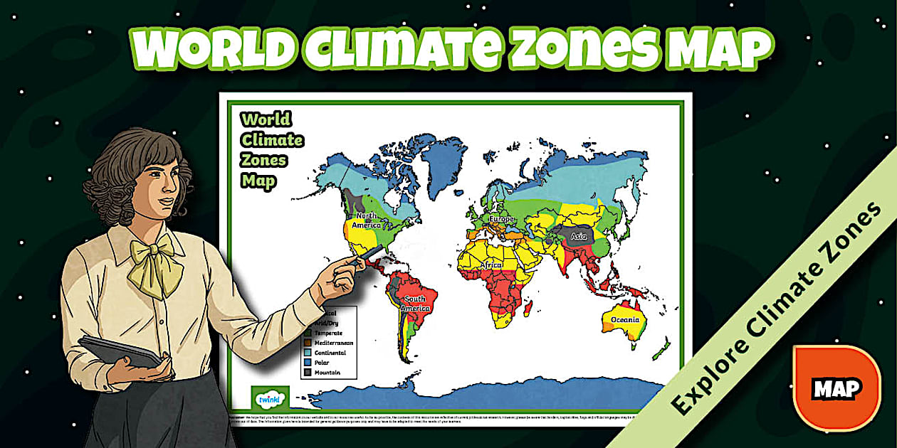 Climate Around the World Zones Map