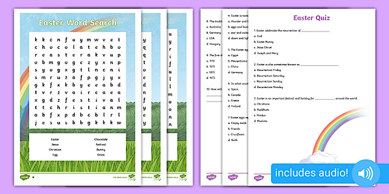 Easter Quiz to Print & Crash Course Podcast | Resource Pack