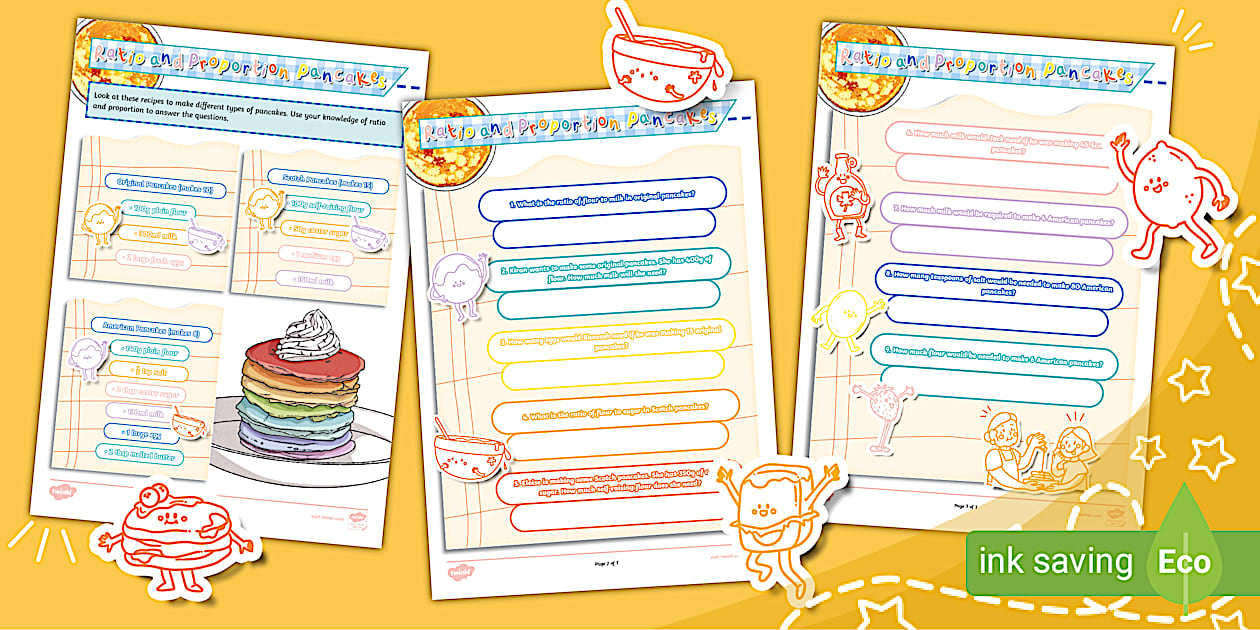 Ratio and Proportion Pancakes (teacher made) - Twinkl