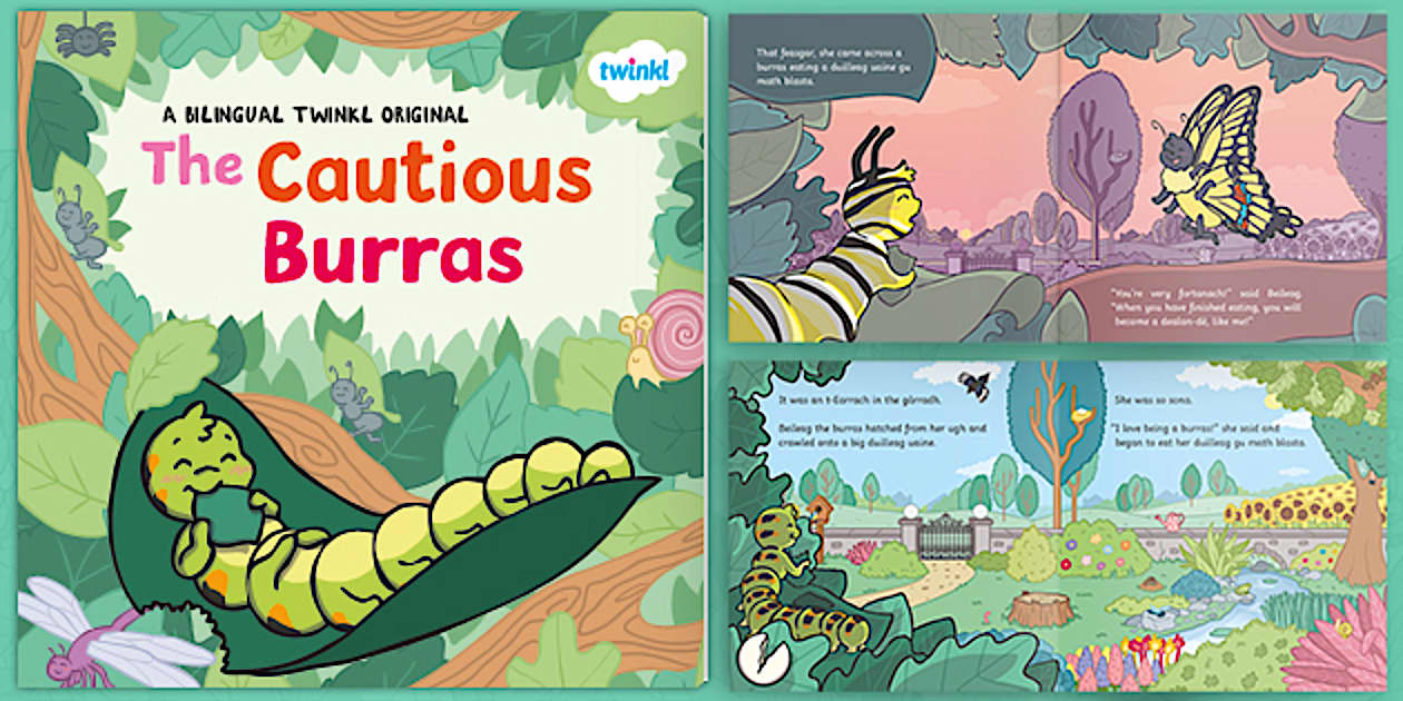 The Cautious Caterpillar Bilingual Version (word swap) eBook