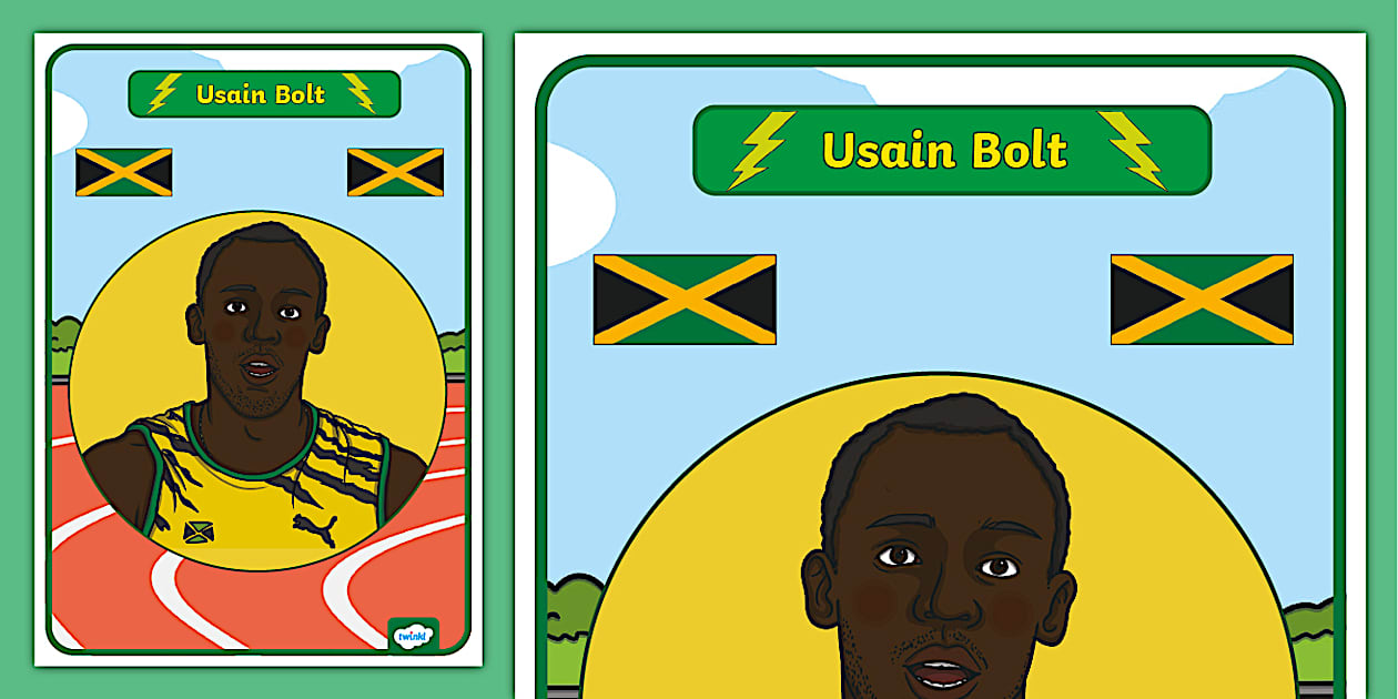 Usain Bolt Display Poster (Teacher-Made) - Twinkl