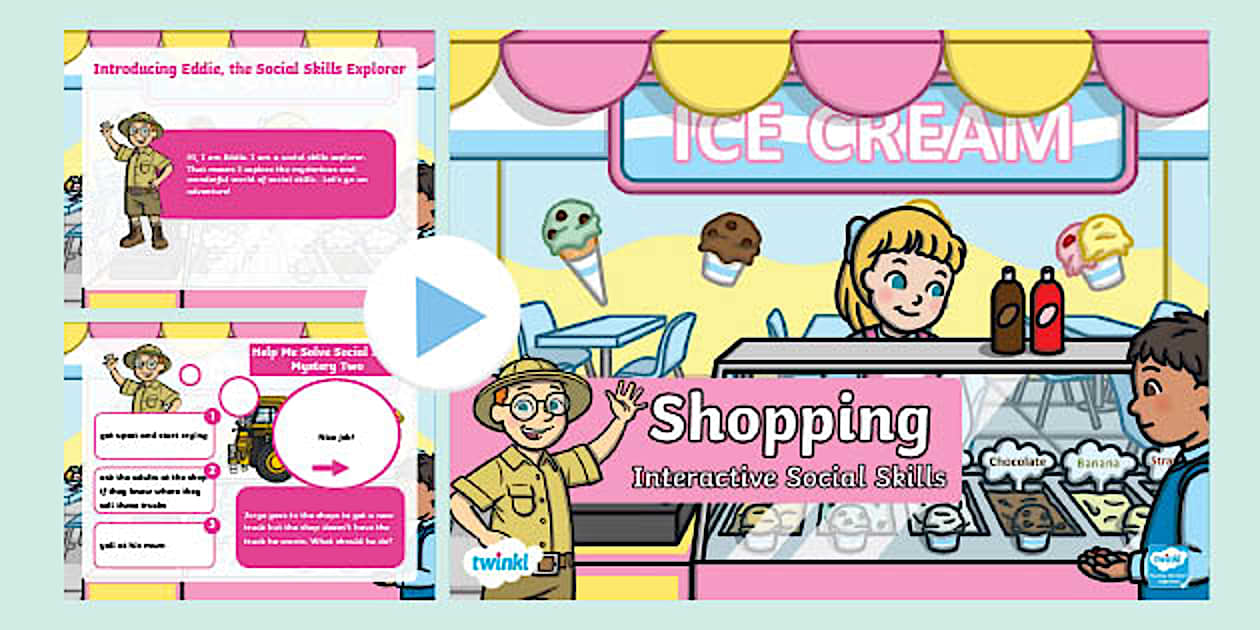 Shopping: Interactive Social Skills Scenario F-2 PowerPoint