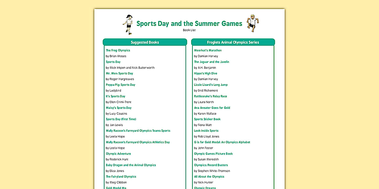 Children's Books About Physical Activity - EYFS Book List