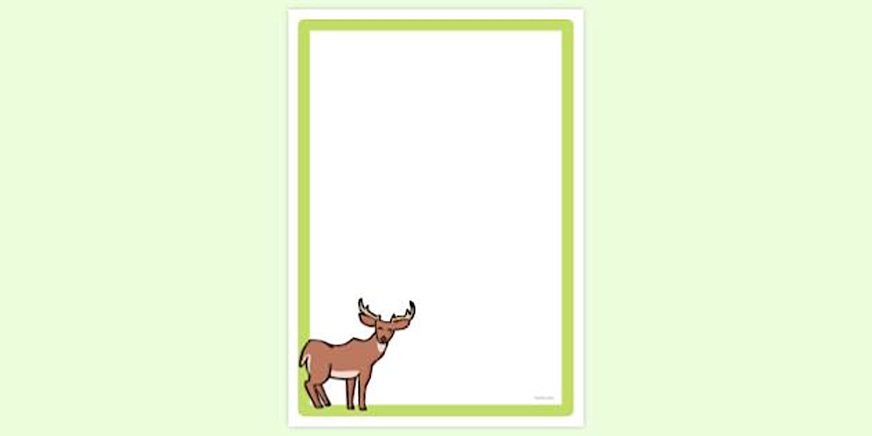 Simple Blank Deer Page Border | Twinkl