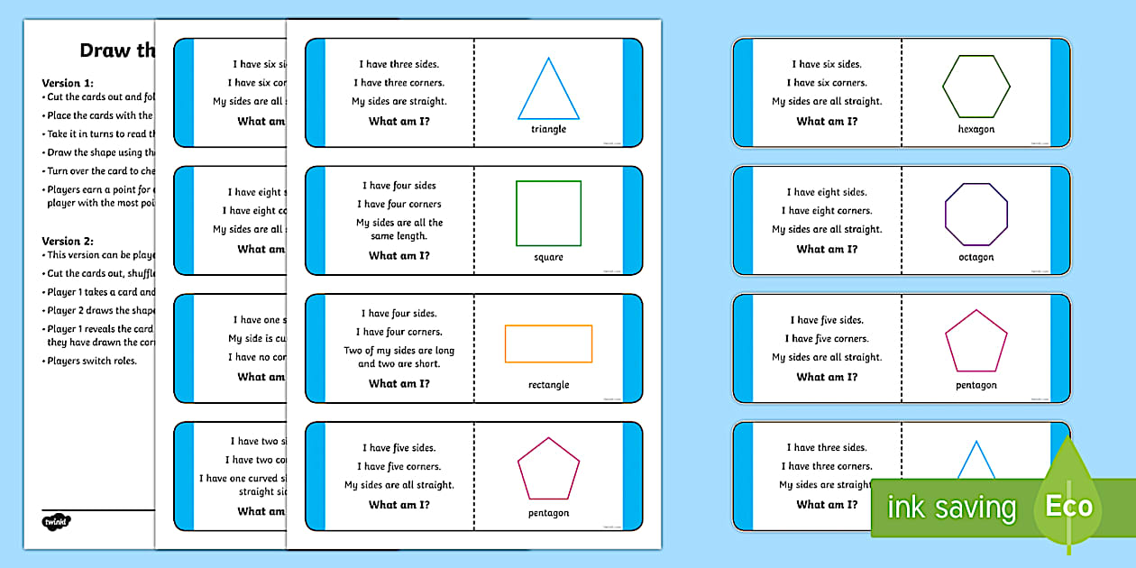 Draw The Shape Game - Shape games for KS1 children - Twinkl