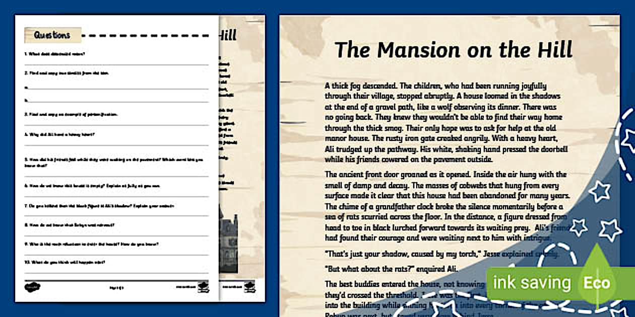 Year 6 Reading Comprehension - Fiction 1 (Ages 10 - 11)