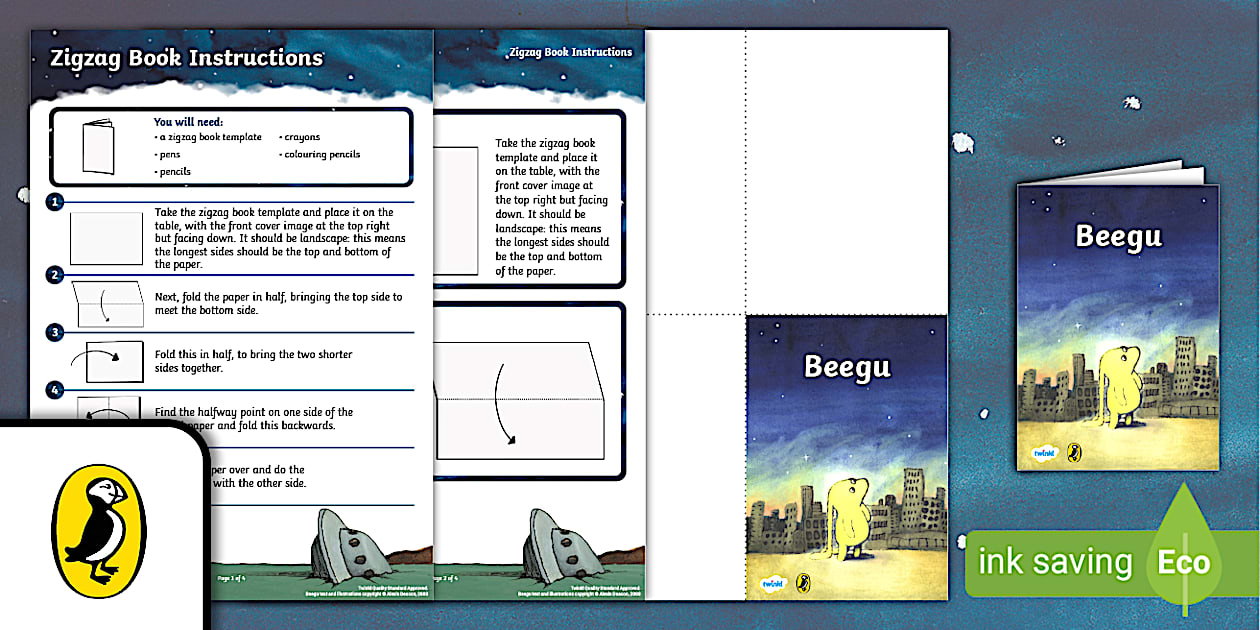 FREE! - Beegu Book PDF | Zigzag Booklet | Twinkl Literacy Resources