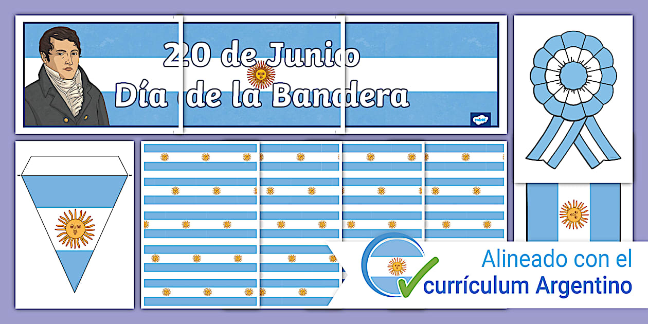 Decoración para el Día de la Bandera (Argentina) - Twinkl