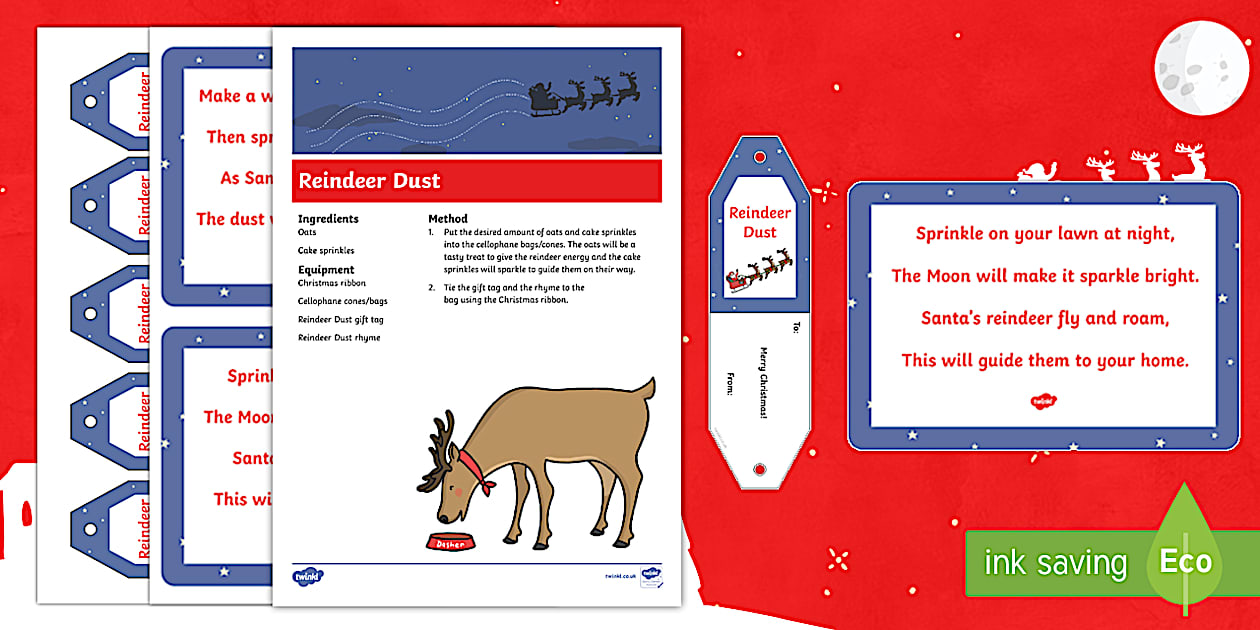Reindeer Dust Gift Resource Pack (teacher made) - Twinkl