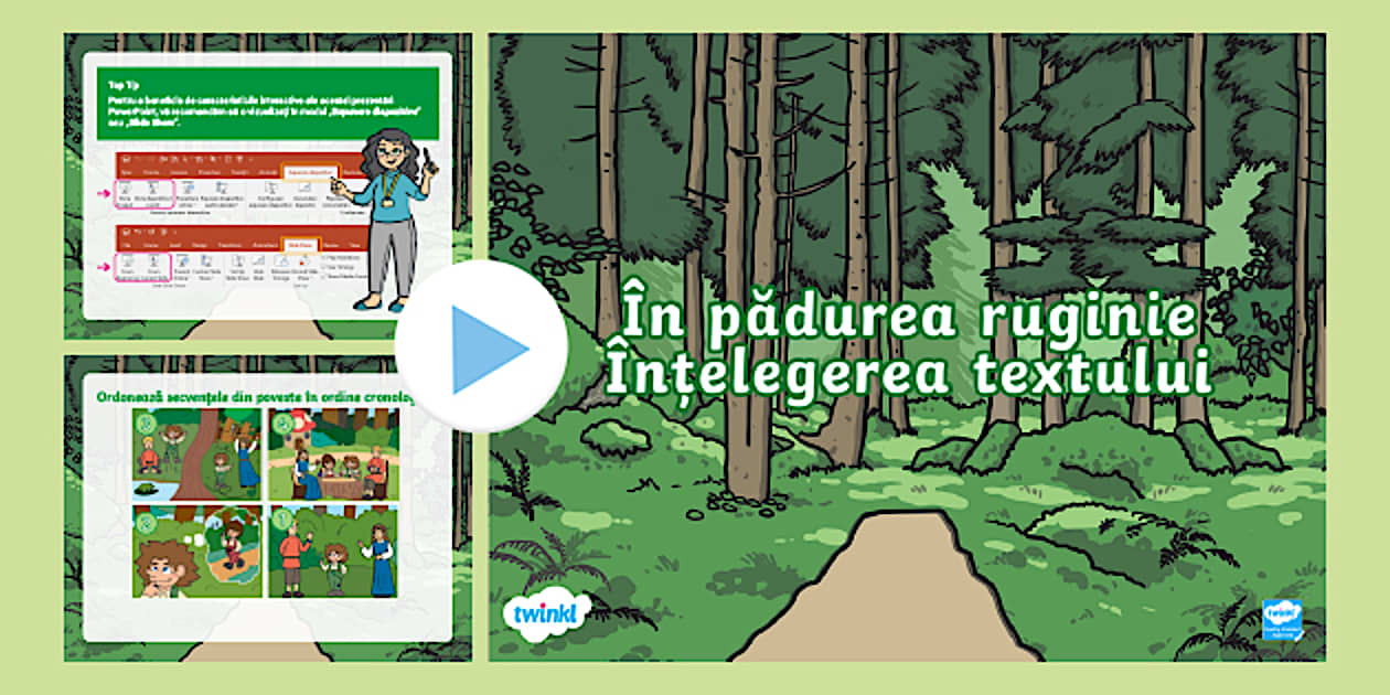 În pădurea ruginie – Joc PowerPoint cu ghicitori pentru înțelegerea ...