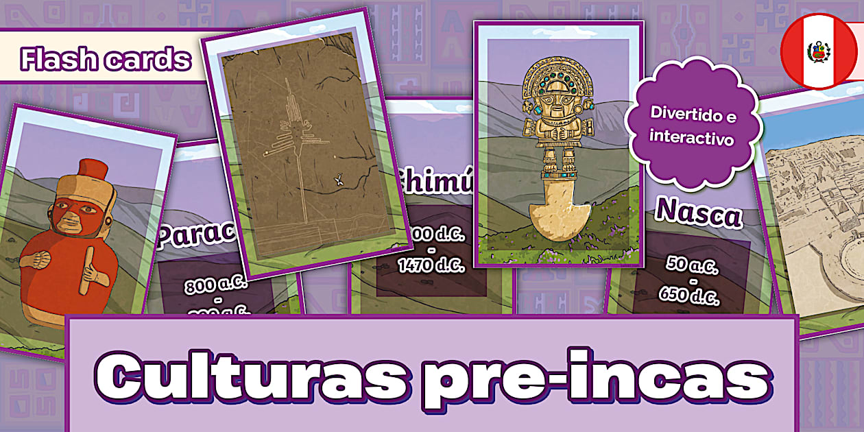 Tarjetas cronológicas: Culturas pre-incas (teacher made)
