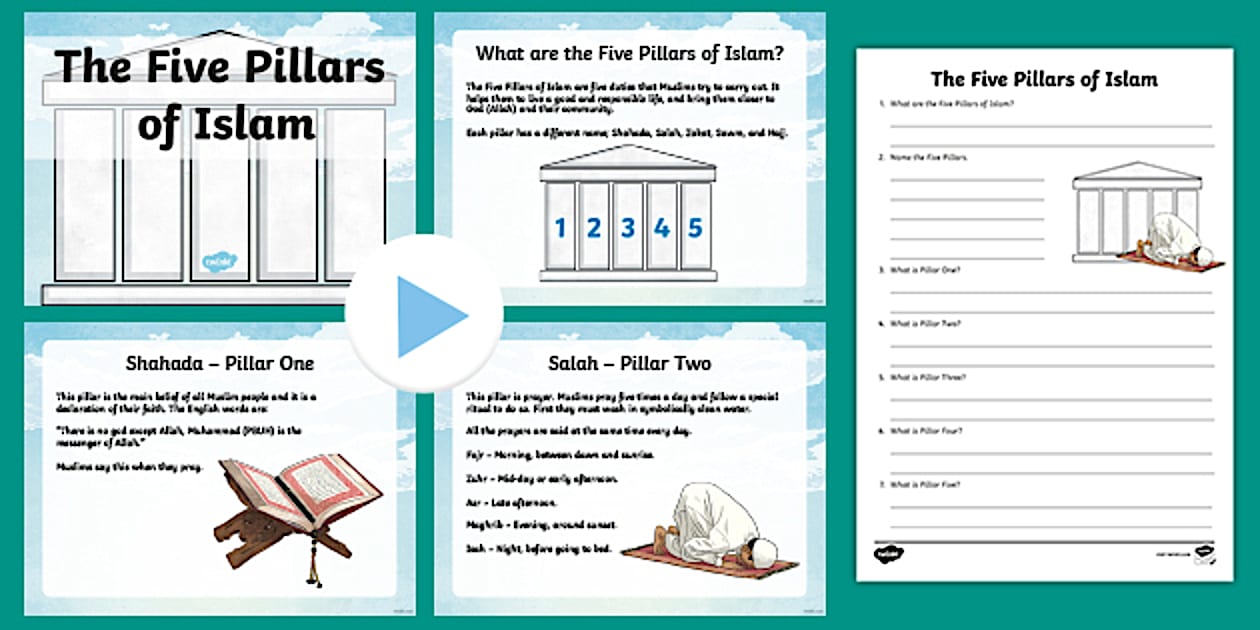 The Five Pillars of Islam PowerPoint and Worksheet Pack
