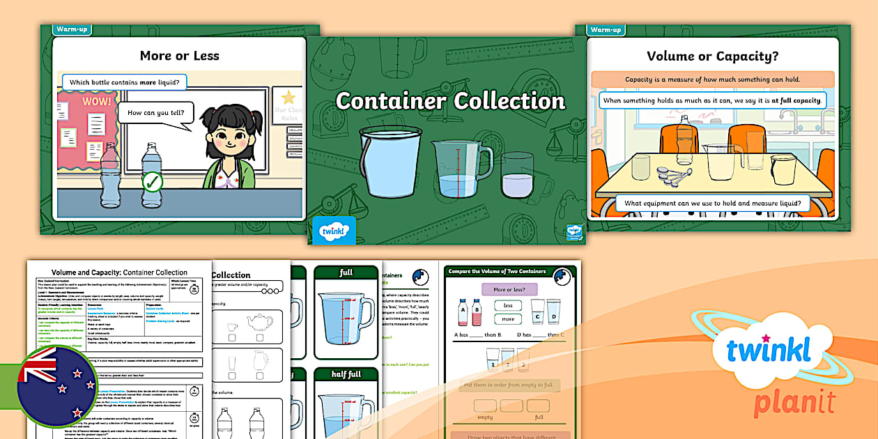 Phase 1 Volume and Capacity: Compare the Volume of Two Containers ...