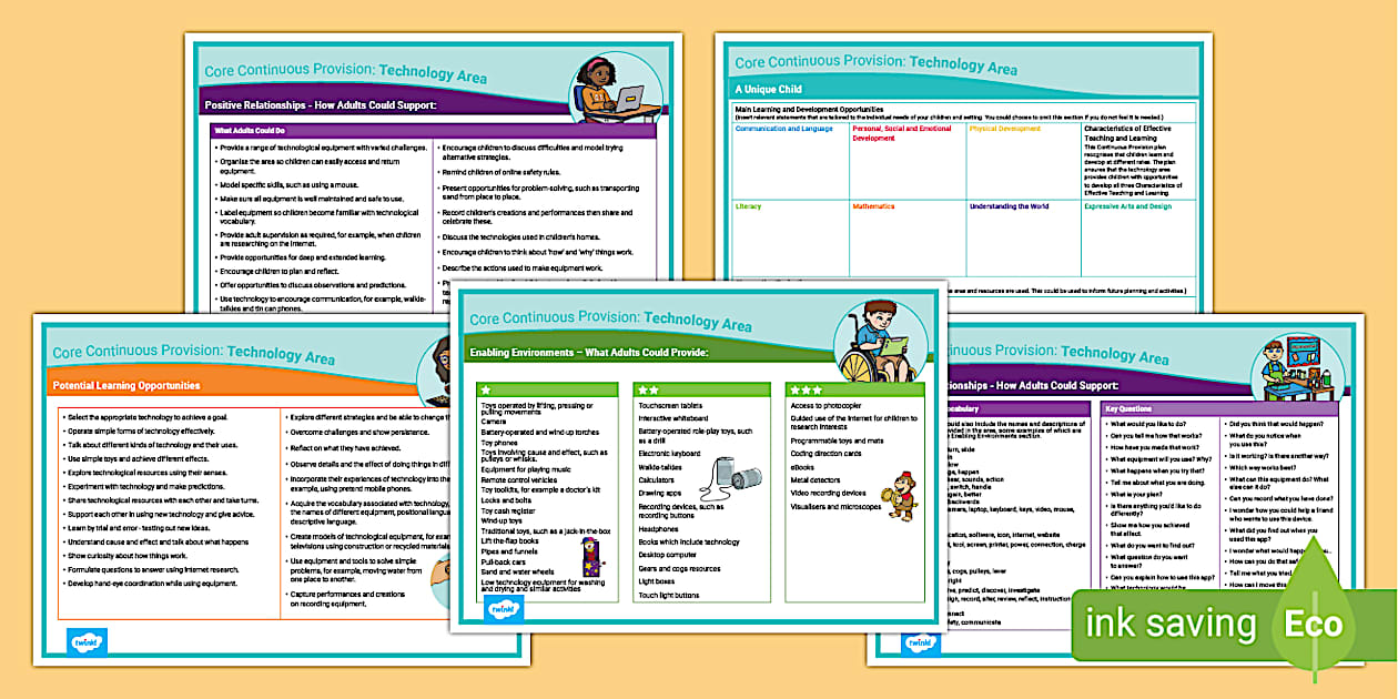 EYFS Technology Area Core Continuous Provision Poster (3-5)