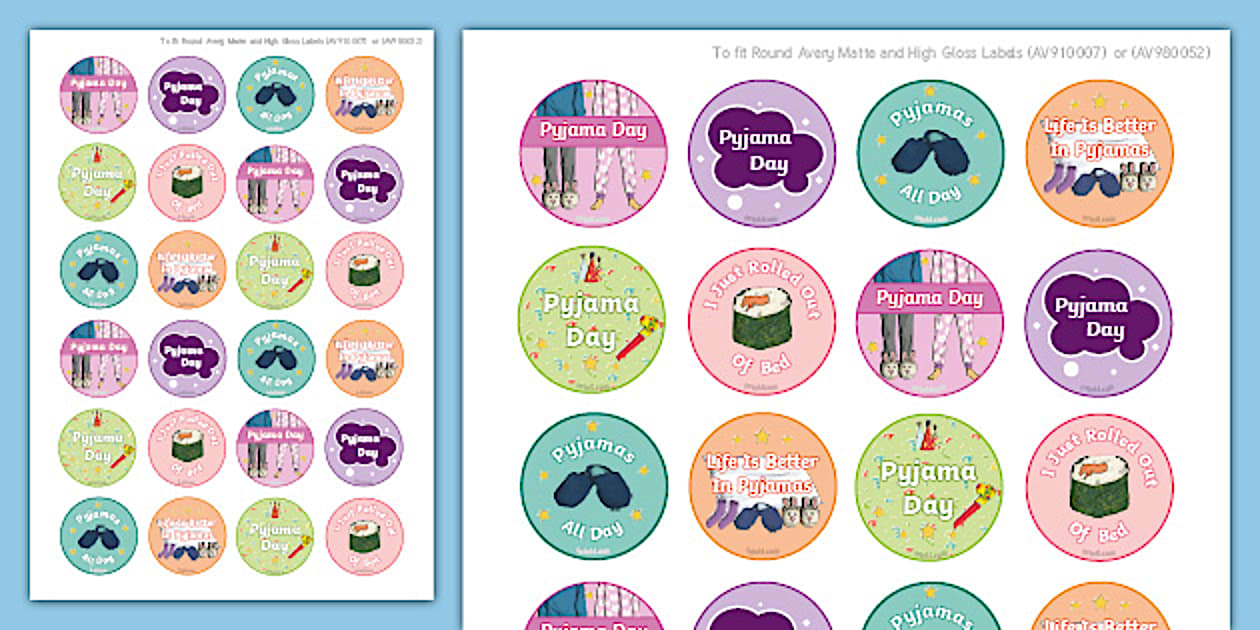 Pyjama Day Stickers (teacher made) - Twinkl