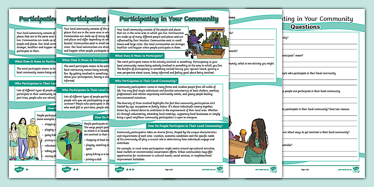 Participating in Your Community Reading Comprehension