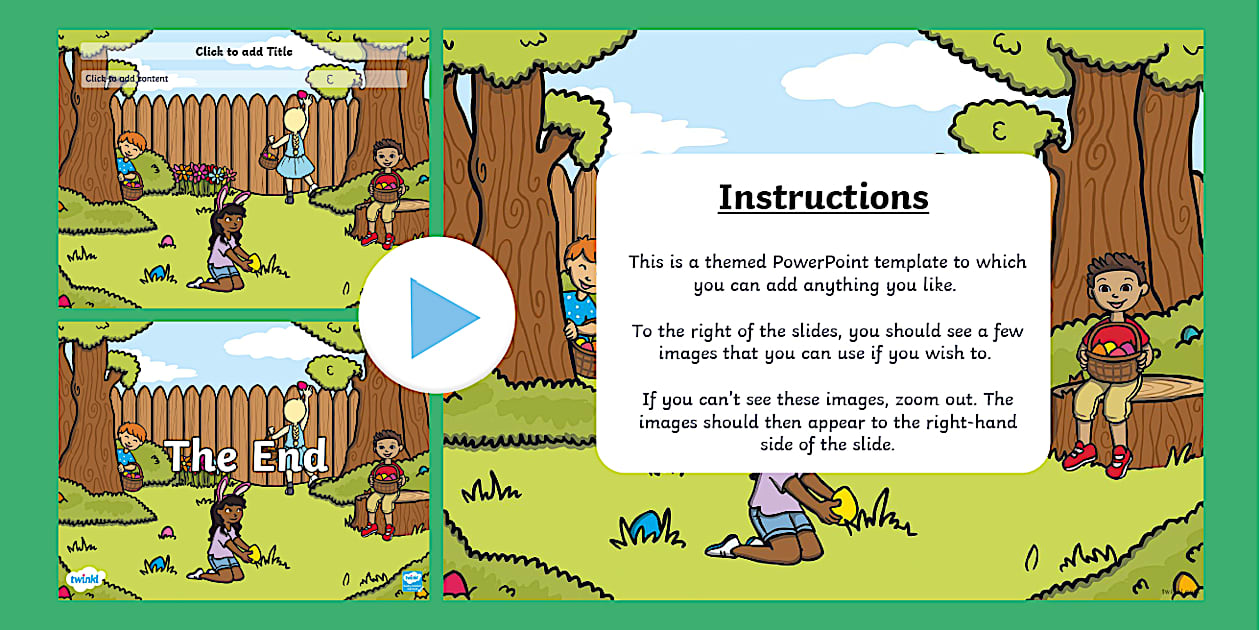 Easter PowerPoint Background | Editable Template | KS1