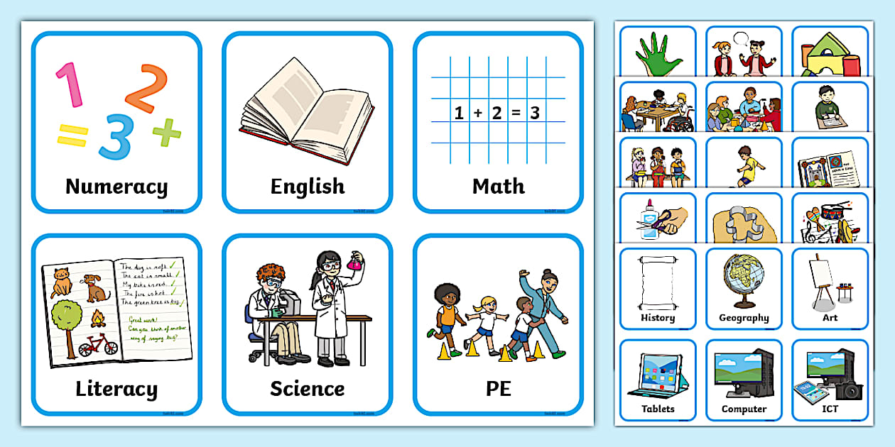 Visual Timetable for School (Individual) (teacher made)