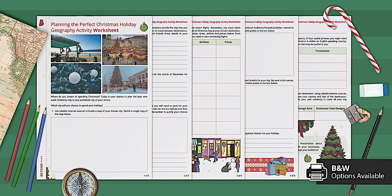 Planning the Perfect Christmas Holiday Geography Activity