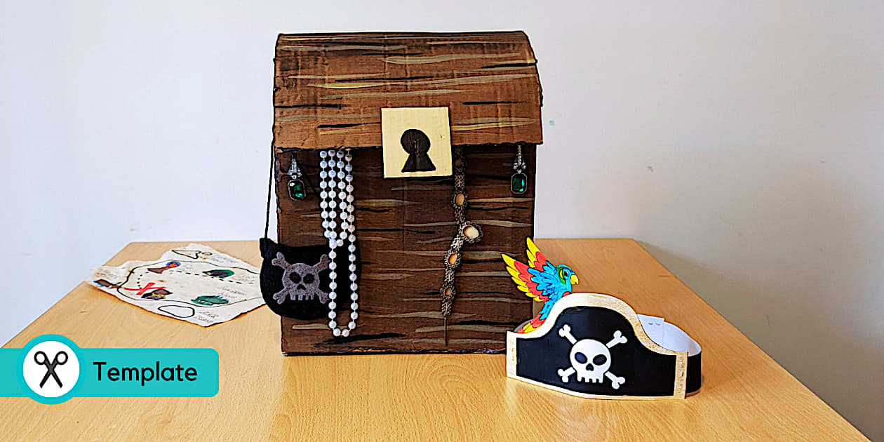 Cardboard Treasure Chest | Pirate Crafts (Teacher-Made)
