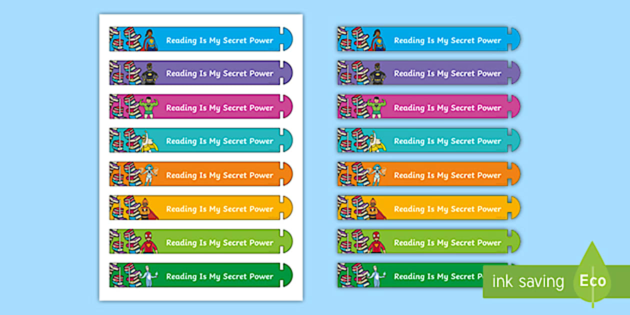 SA Reading Is My Super Power Bracelet Paper Craft - Twinkl